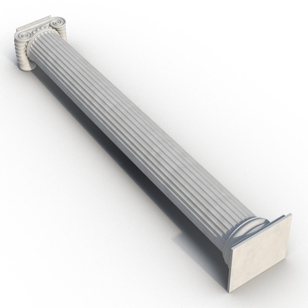 3d model ionic column greco roman