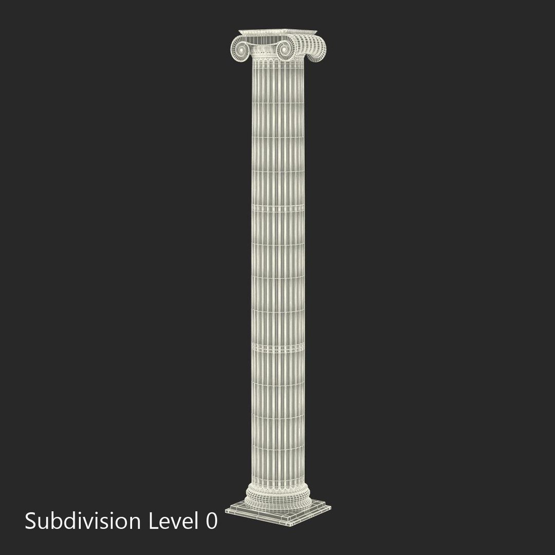 3d model ionic column greco roman