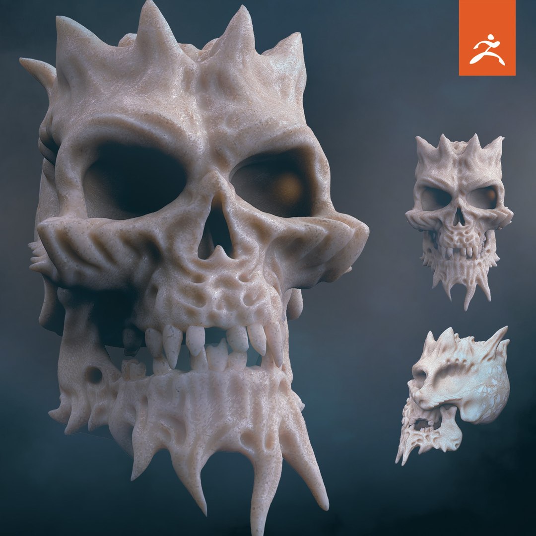 3D Demon Pack Skull Model - TurboSquid 1373974