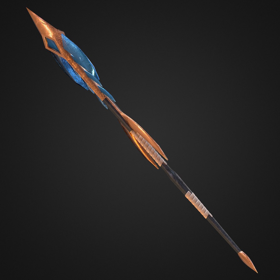 Fantasy Spear Game Ready 3D Model - TurboSquid 2028878