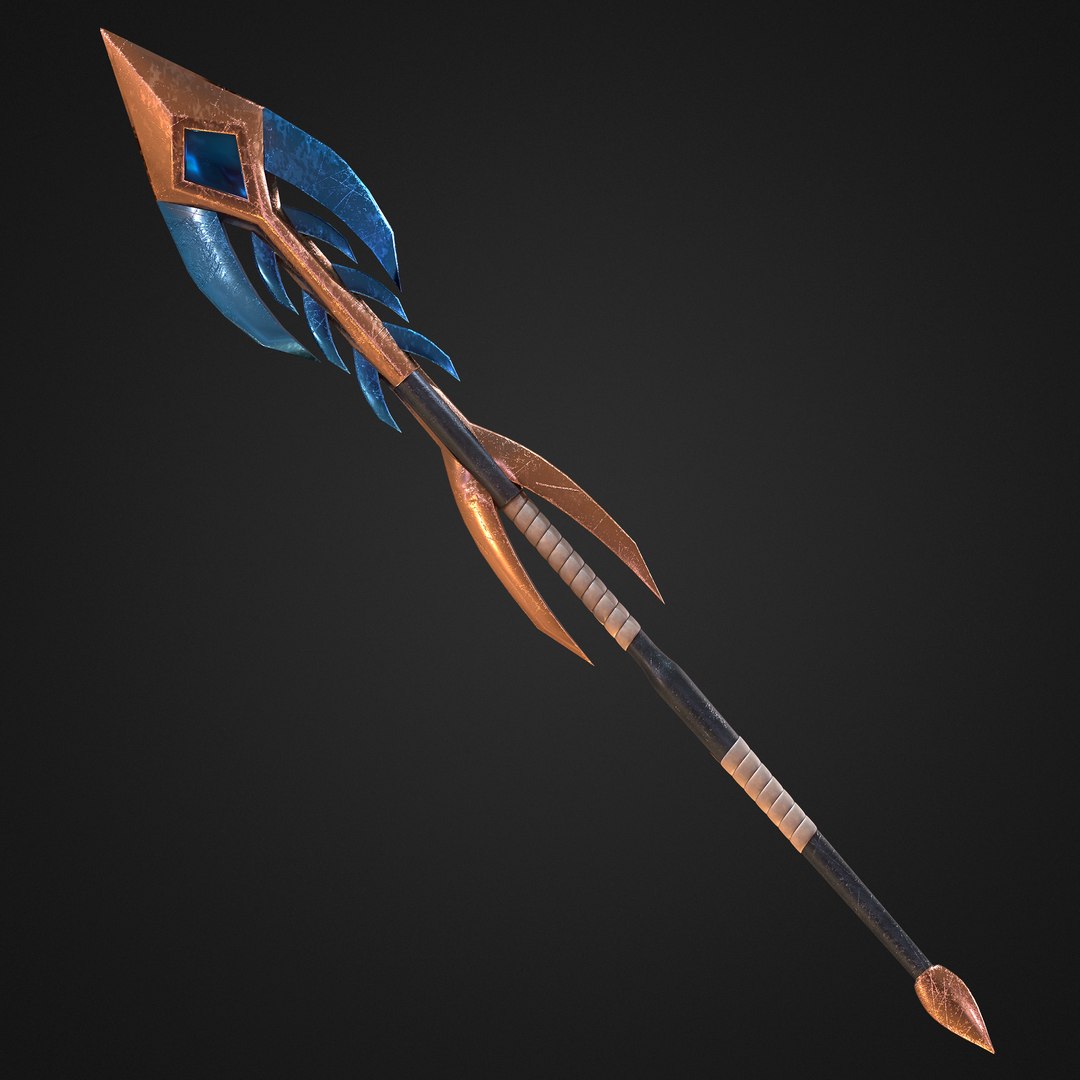 Fantasy Spear Game Ready 3D Model - TurboSquid 2028878