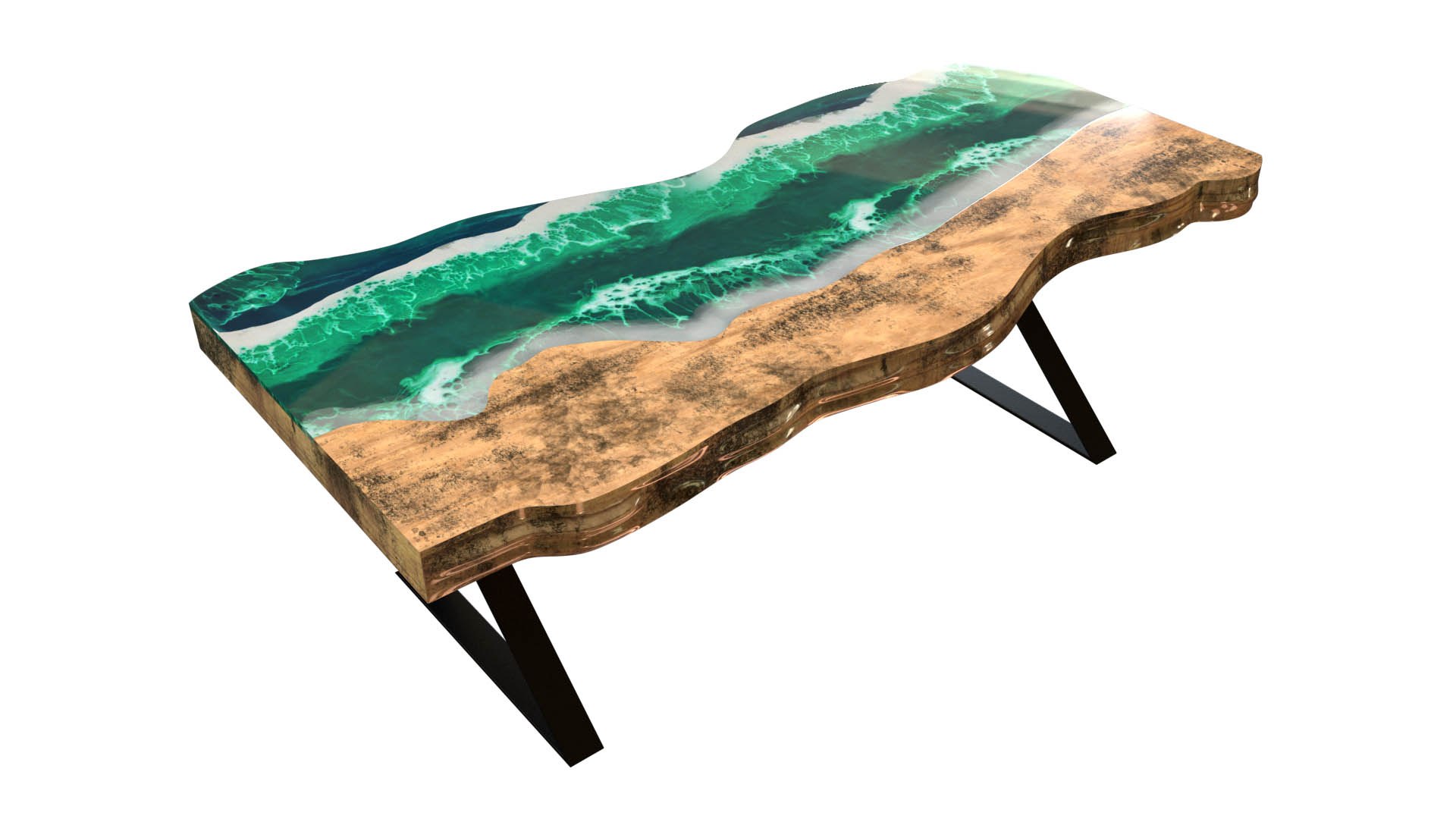 Wooden Resin Table 3D Model - TurboSquid 2120572