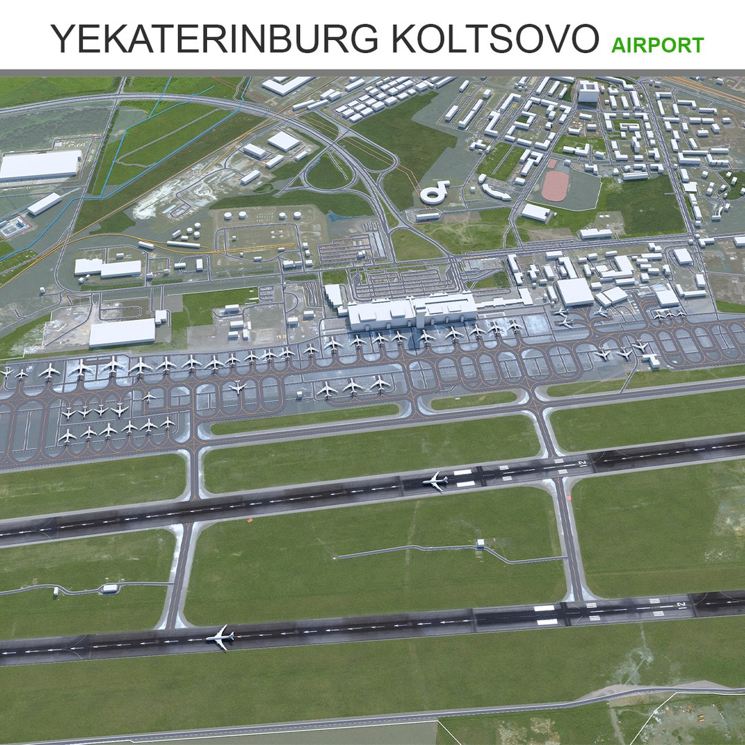 3D Model Yekaterinburg Koltsovo Airport - TurboSquid 2005548