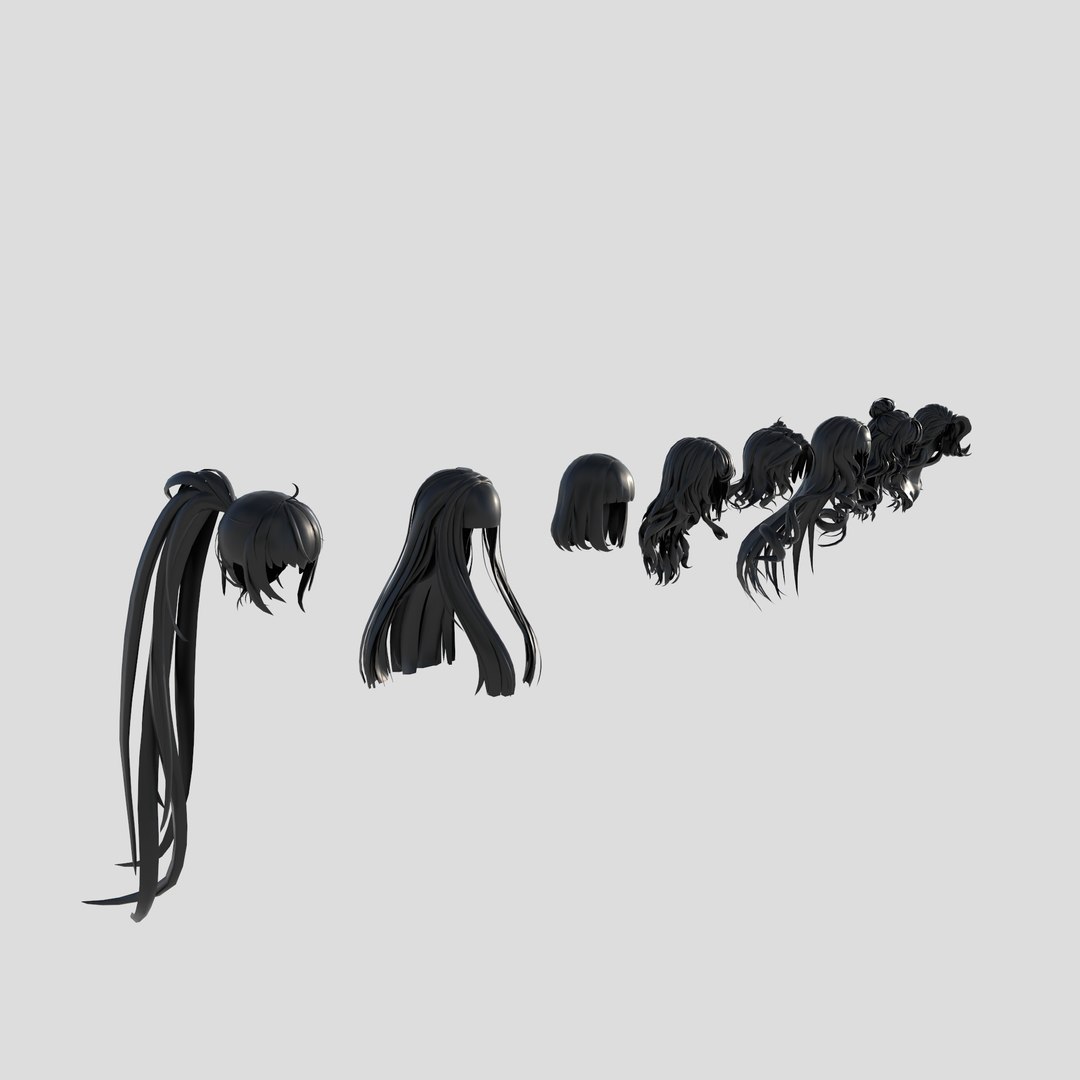 Hair Collection 3D Model - TurboSquid 2362838