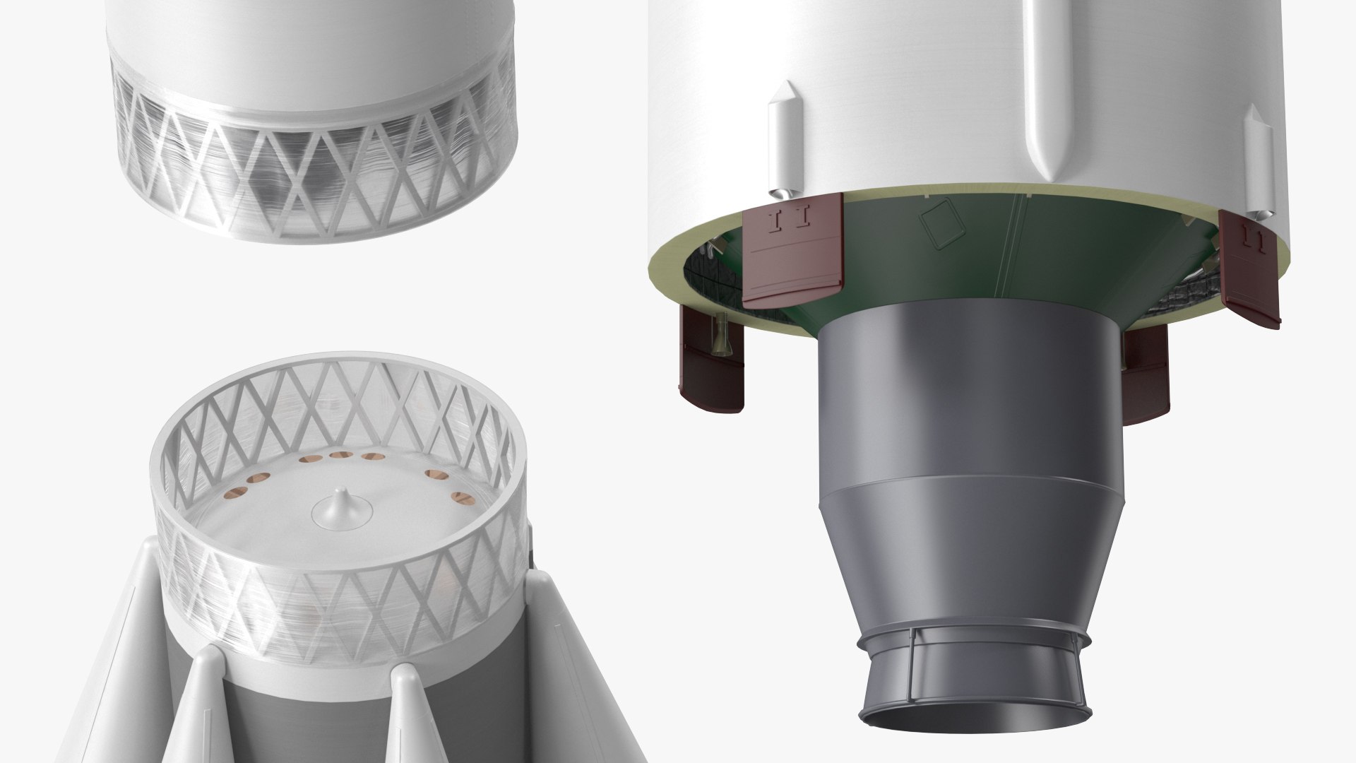 3D Heavy Lift Launch Rocket Main Parts - TurboSquid 1770172