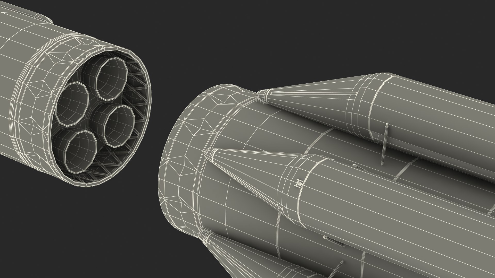 3D Heavy Lift Launch Rocket Main Parts - TurboSquid 1770172