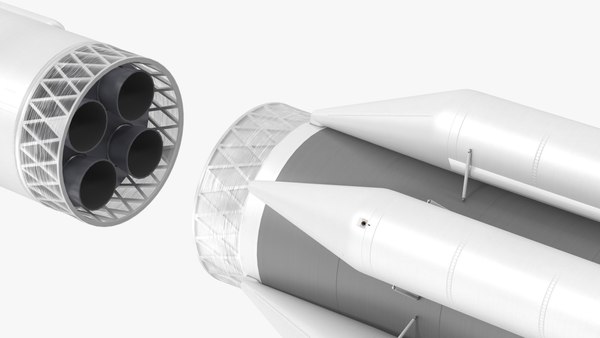 3D Heavy Lift Launch Rocket Main Parts - TurboSquid 1770172