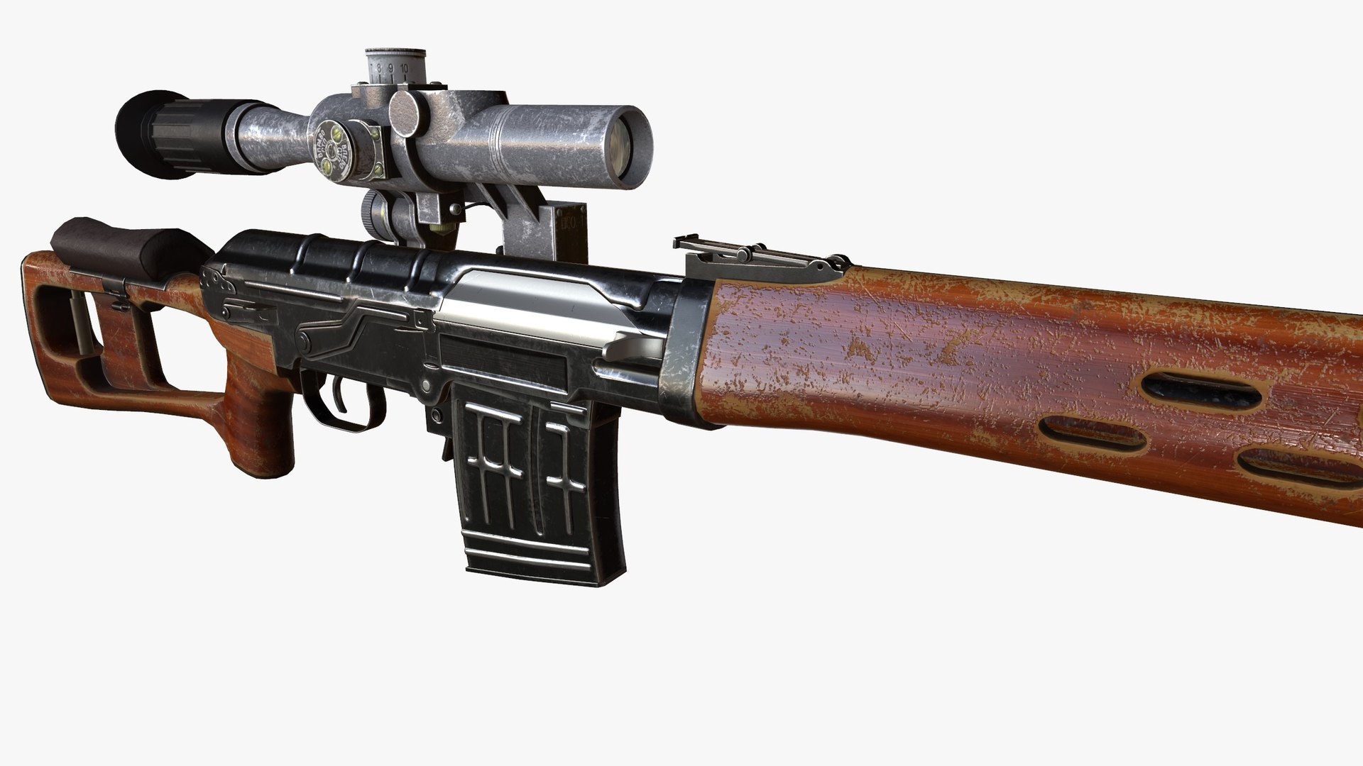 3D dragunov sniper rifle model - TurboSquid 1301872