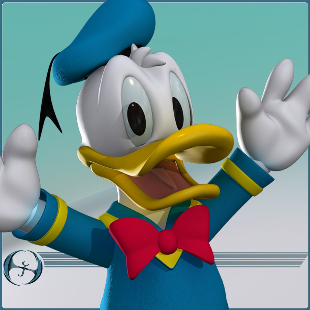 3ds Max Cartoon Duck Donald