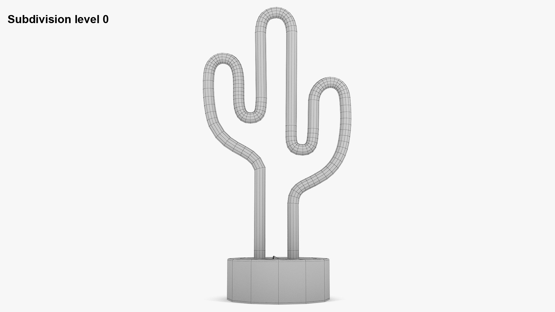 3D Neon Cactus Lamp - TurboSquid 1810569