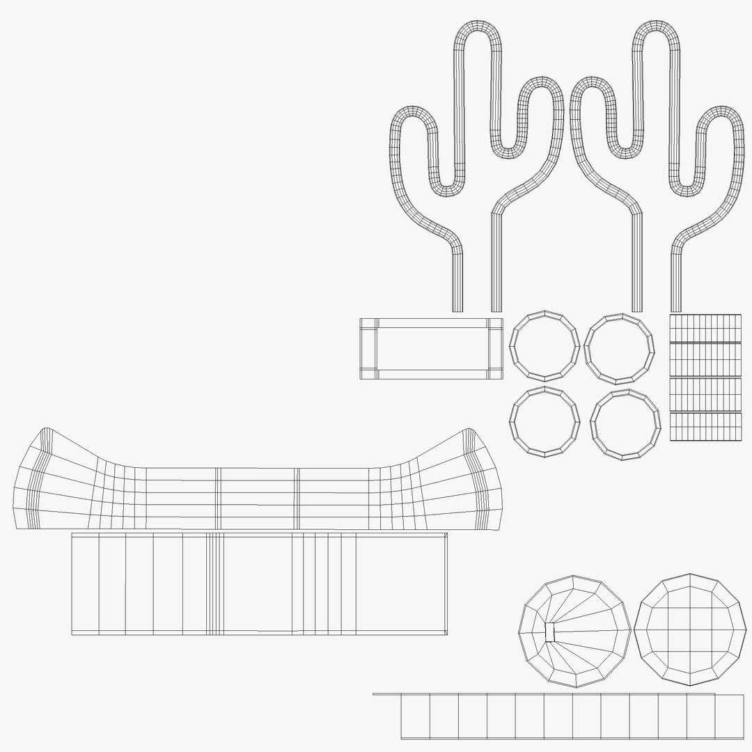 3D Neon Cactus Lamp - TurboSquid 1810569