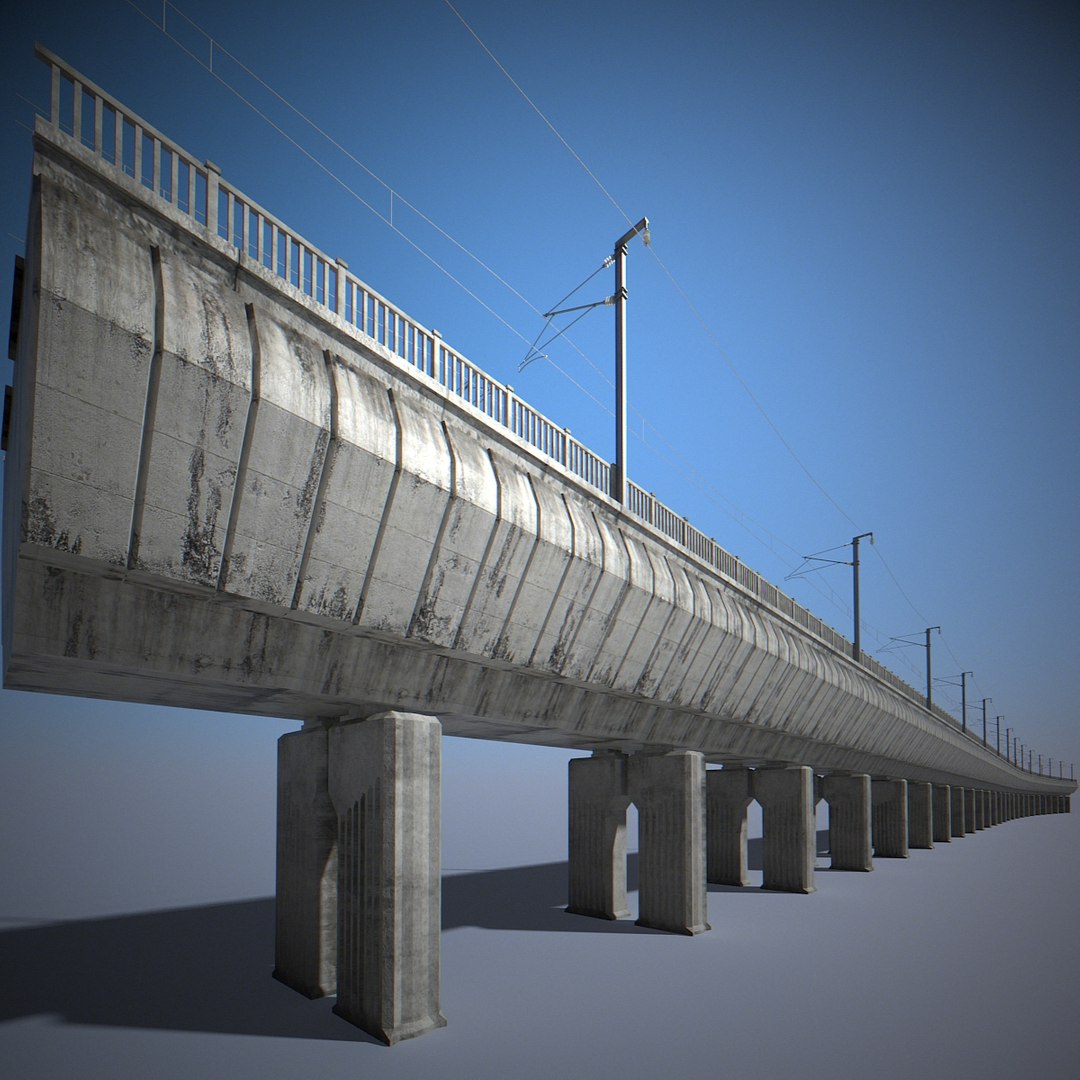 Railway Viaduct 3d Model