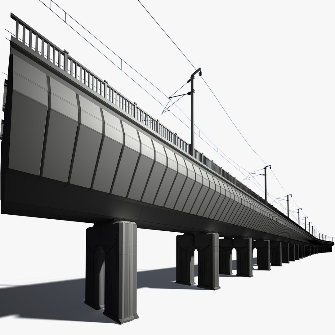 Railway Viaduct 3d Model