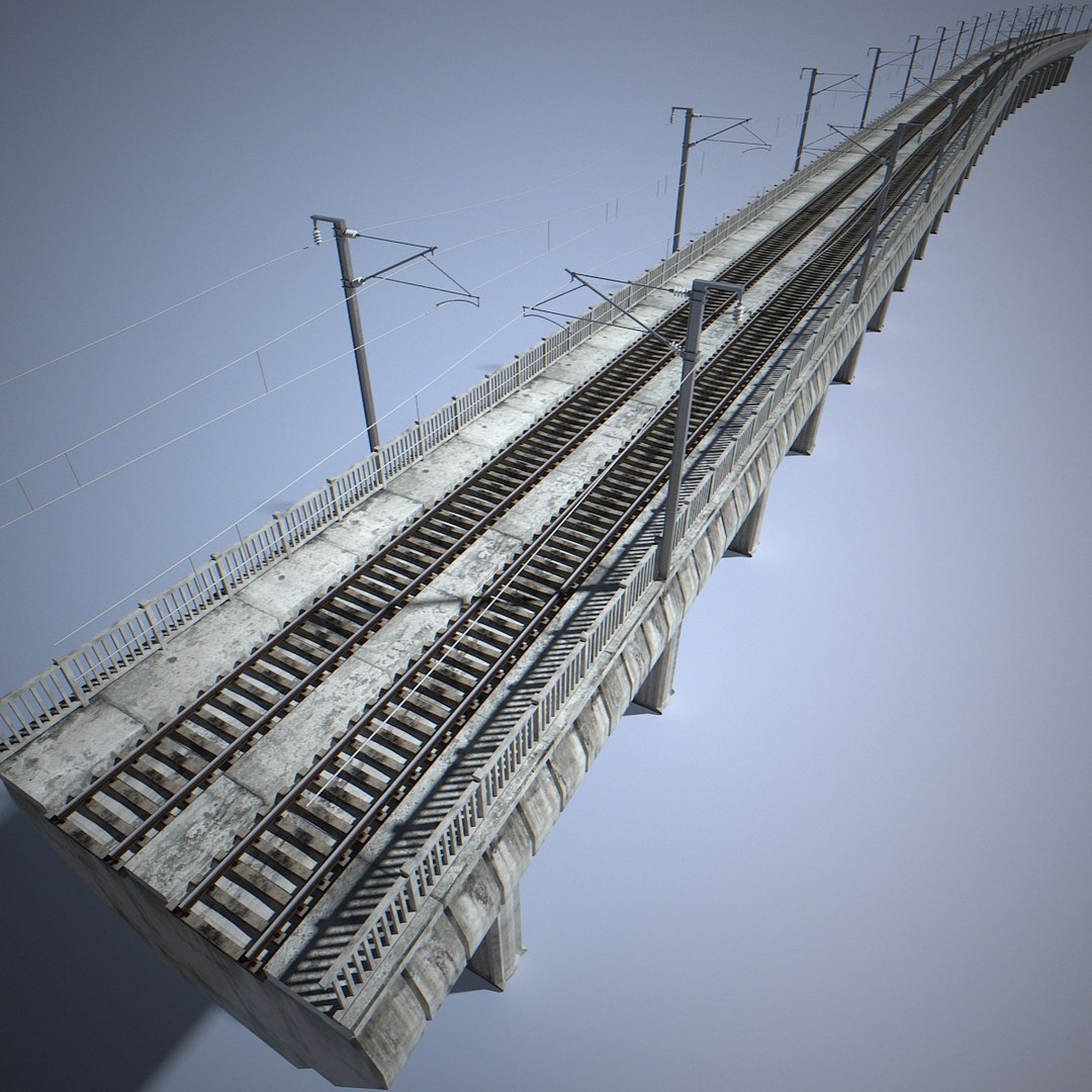 Railway Viaduct 3d Model