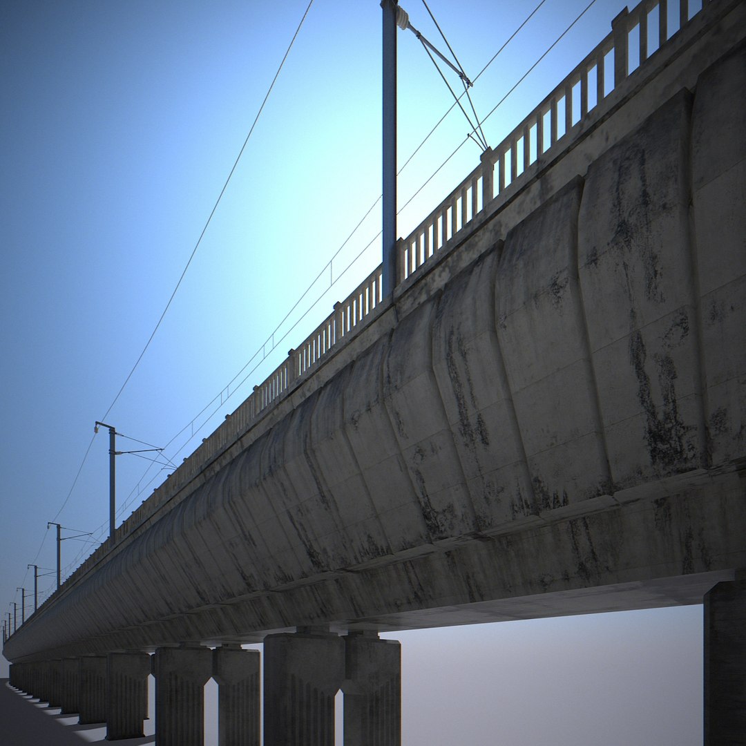 Railway Viaduct 3d Model