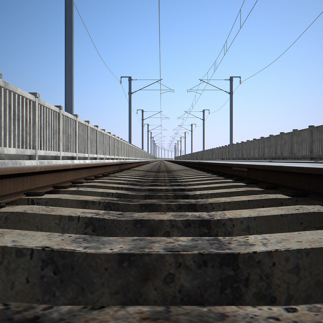 Railway Viaduct 3d Model