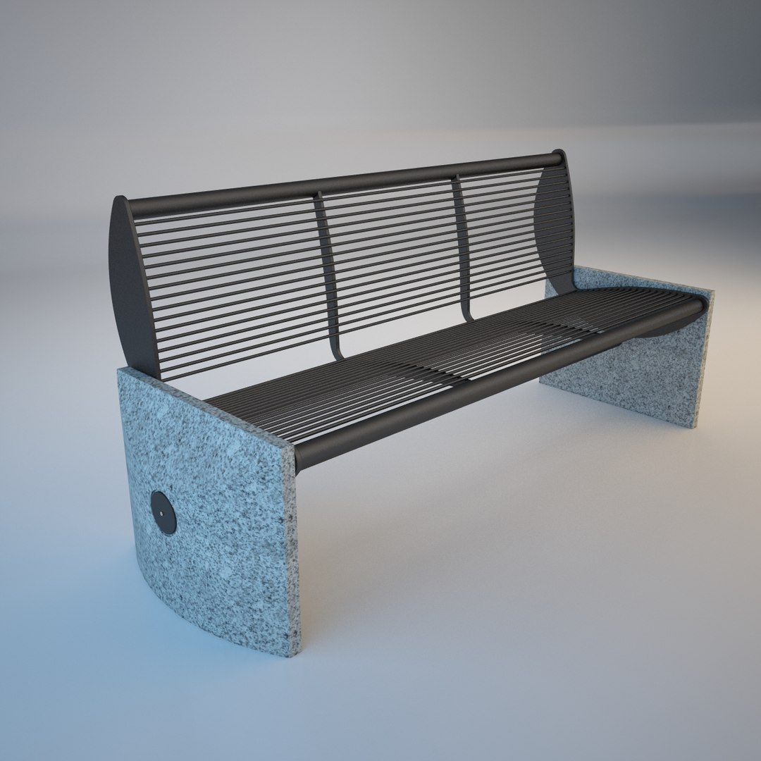 Free 3ds Model Park Bench