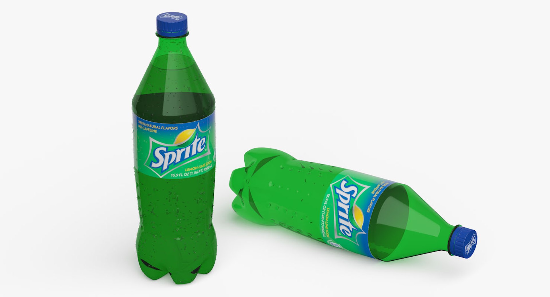 3D Plastic Bottle Sprite 1l Model - TurboSquid 1280808