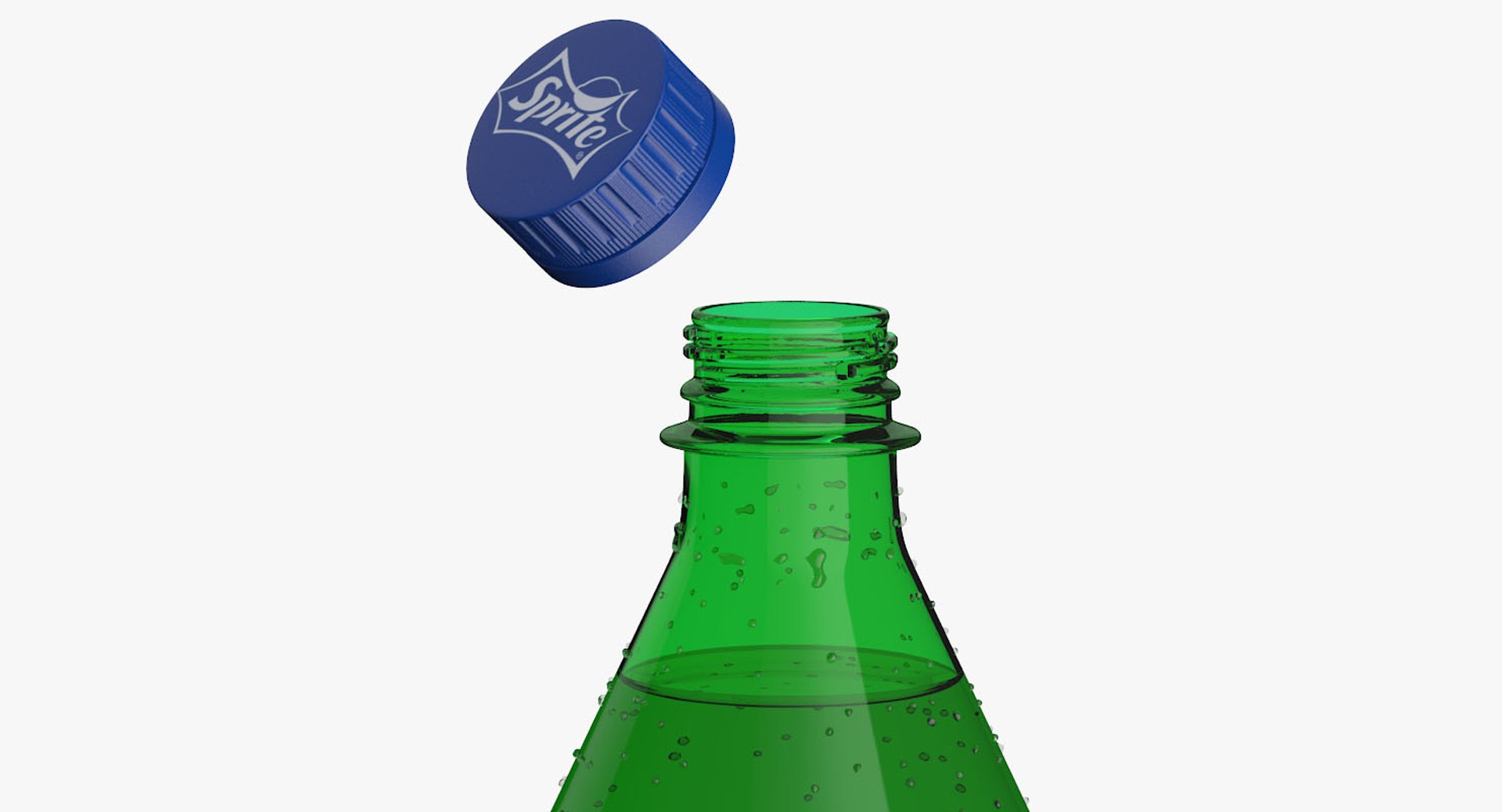 3D plastic bottle sprite 1l model - TurboSquid 1280808