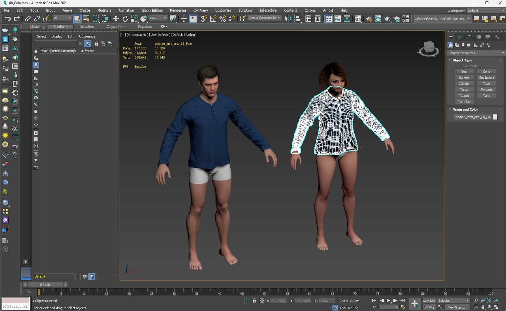 3D Man And Woman In Polo 68 - TurboSquid 2269823