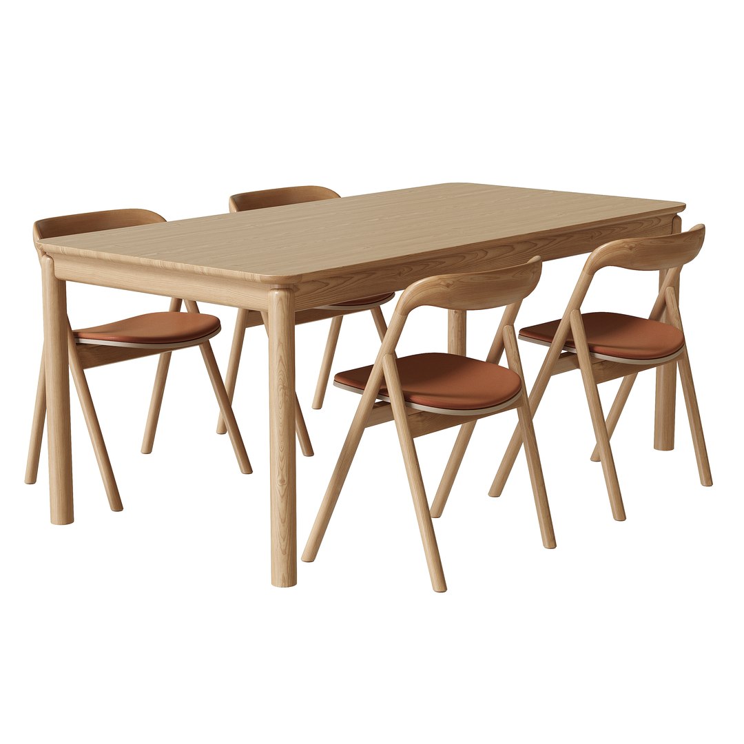 Bolia Ronya Dining Table Fenri Dining Chair Set 3D Model - TurboSquid ...