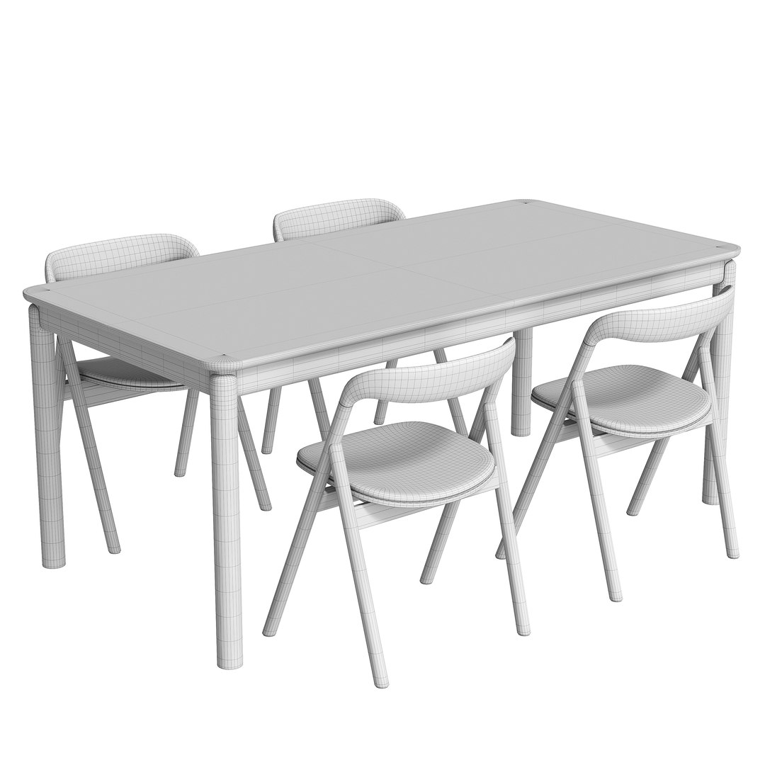 Bolia Ronya Dining Table Fenri Dining Chair Set 3D Model - TurboSquid ...