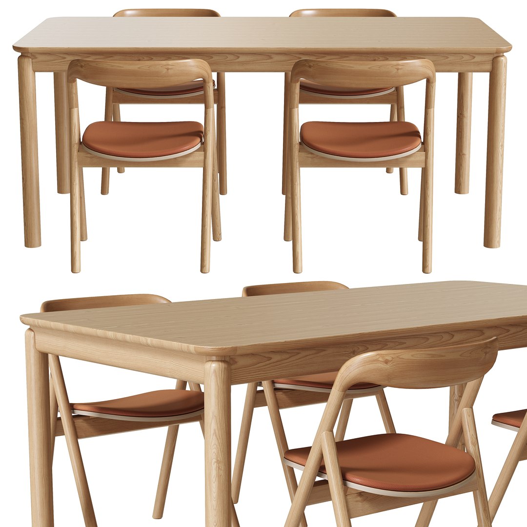 Bolia Ronya Dining Table Fenri Dining Chair Set 3D Model - TurboSquid ...