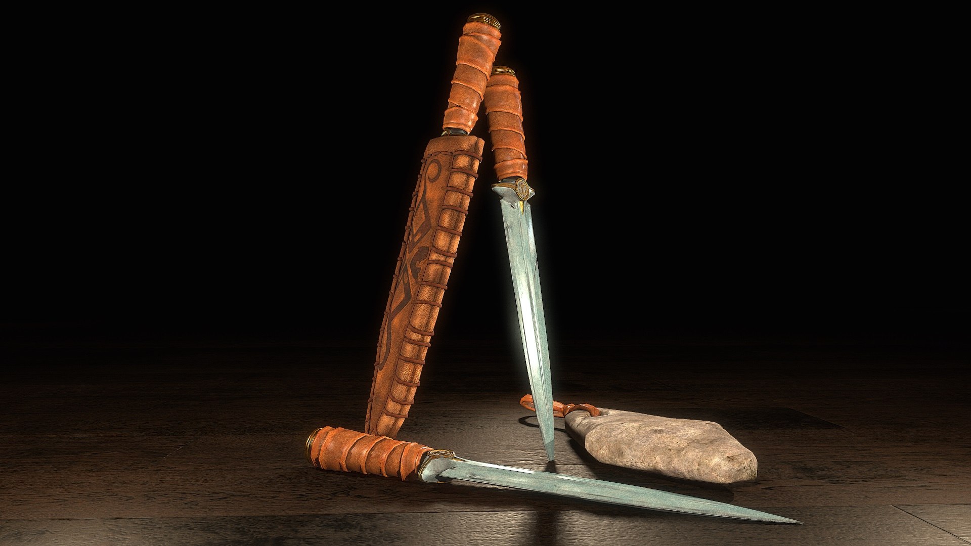 3D knife stone - TurboSquid 1347574