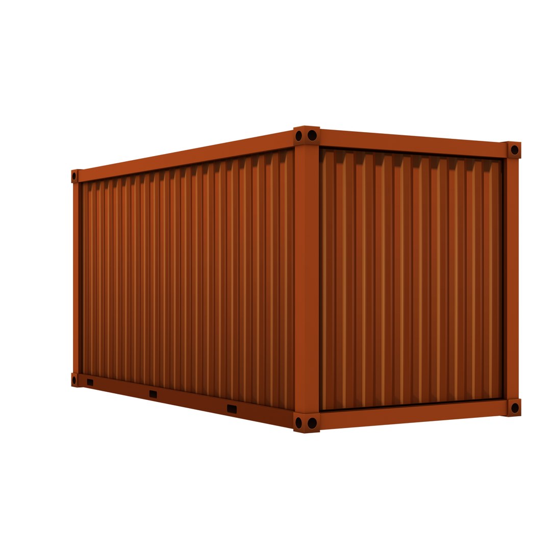 3D cartoon cargo container - TurboSquid 1474937