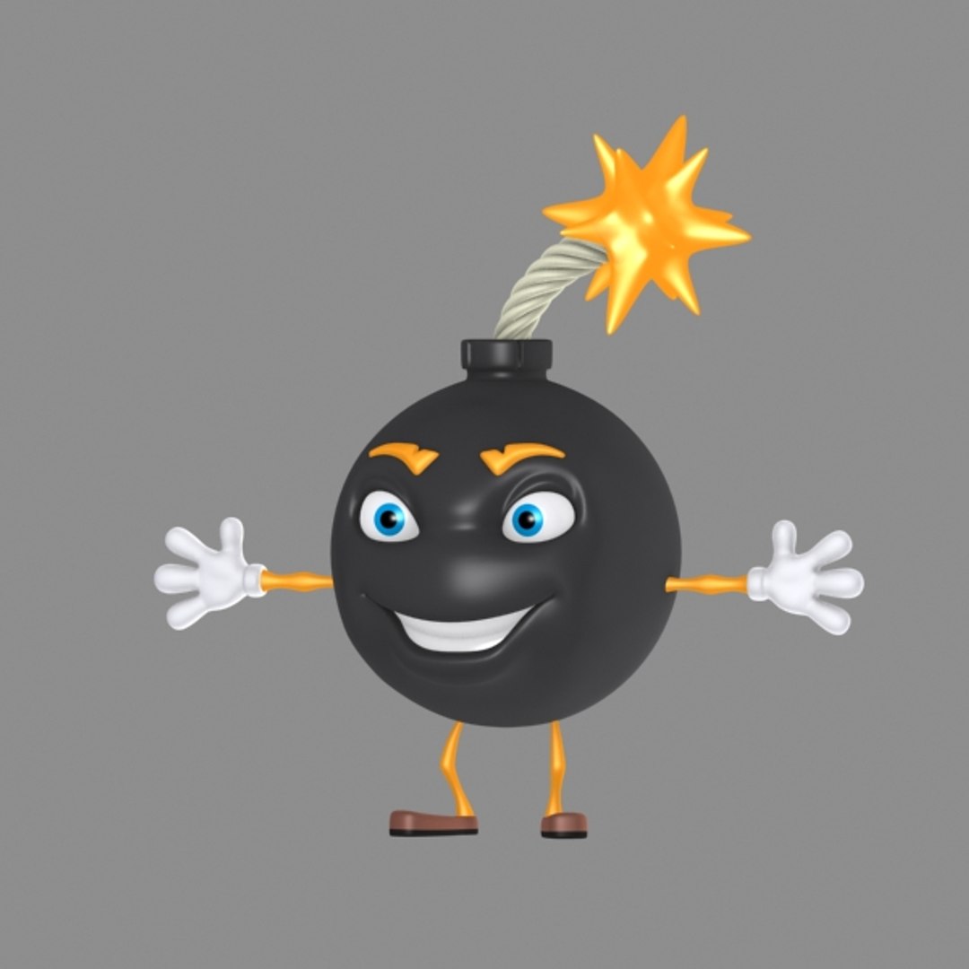 Cartoon Bomb 3d Obj
