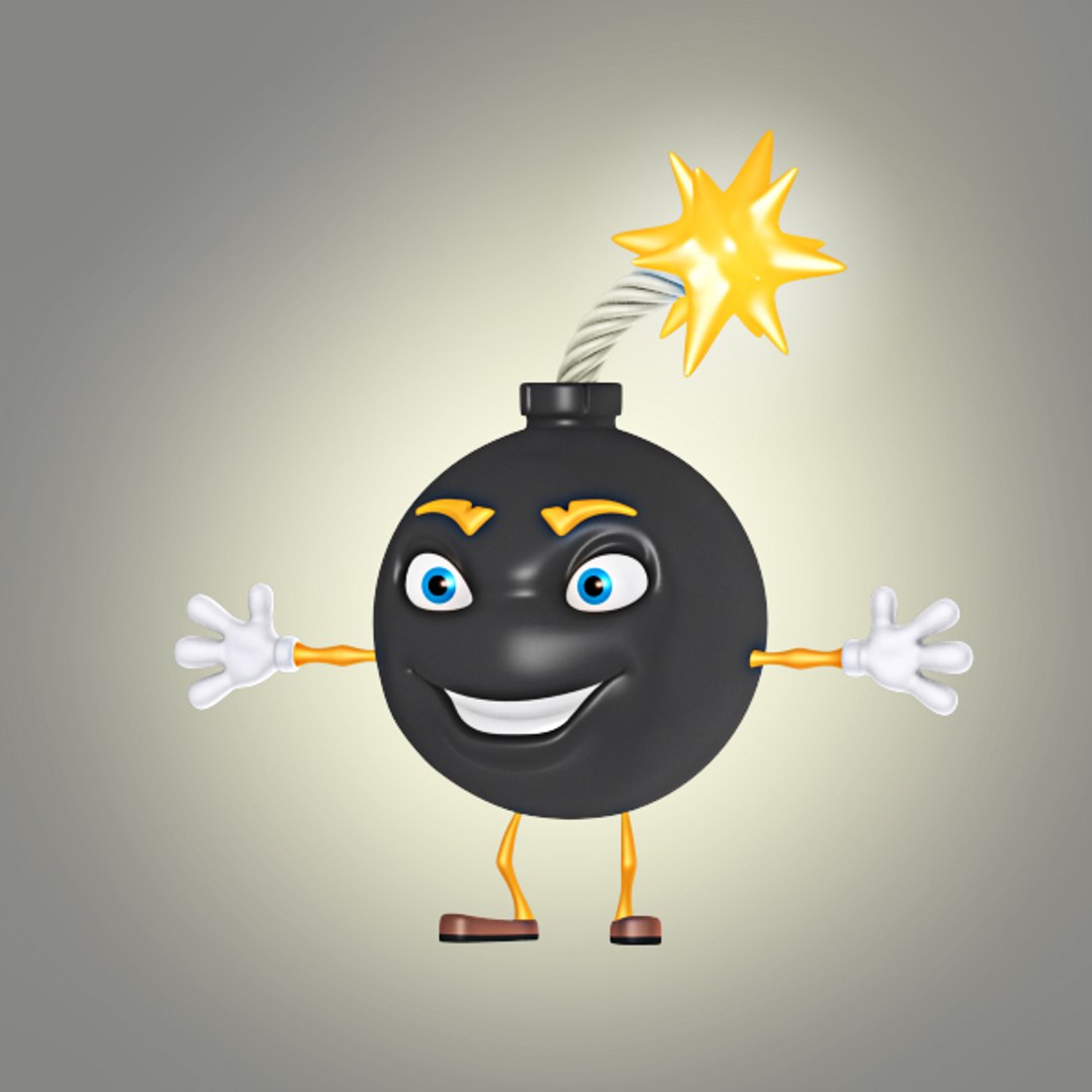 Cartoon Bomb 3d Obj