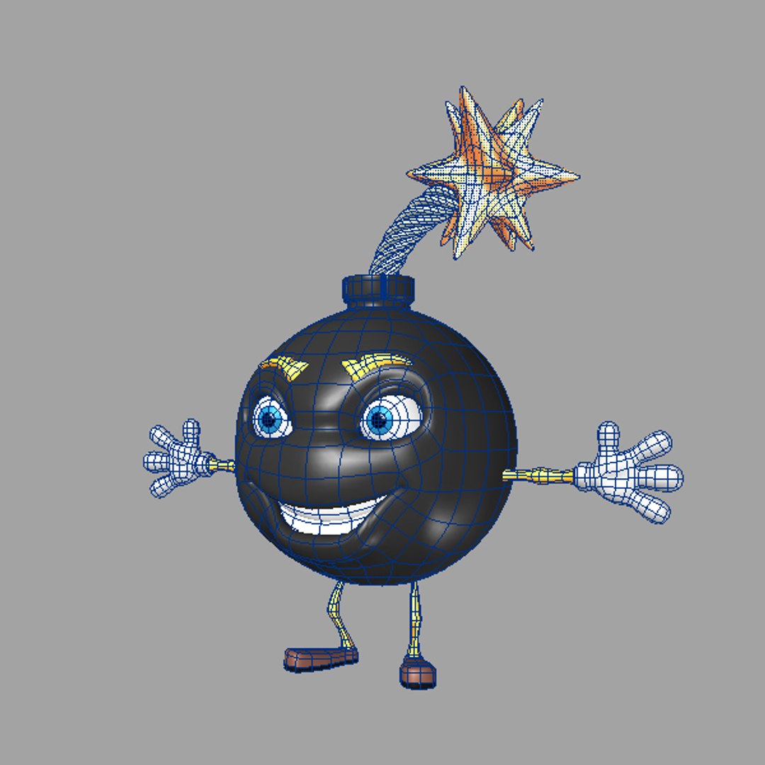 Cartoon Bomb 3d Obj