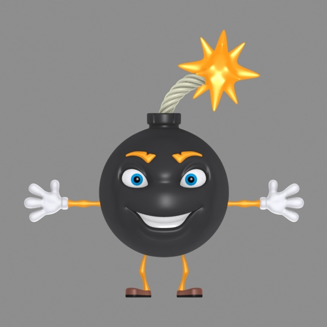 Cartoon Bomb 3d Obj