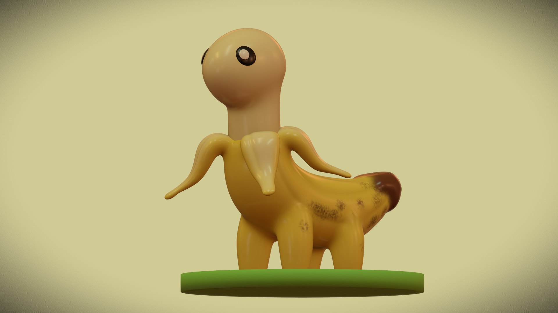 Cute Bananasaur Mix Banana With Dinosaur 3D Model - TurboSquid 2362798