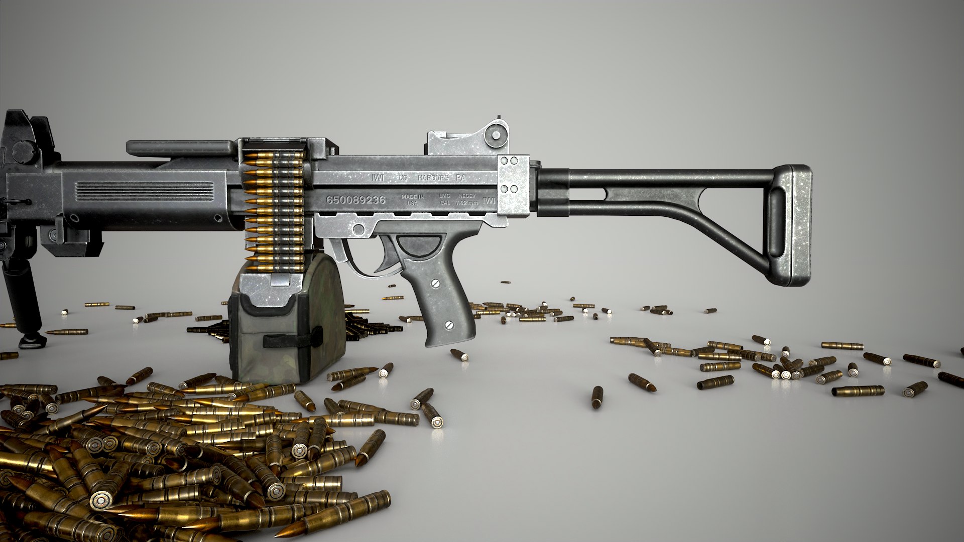 Negev Machine Gun 3D - TurboSquid 2219696