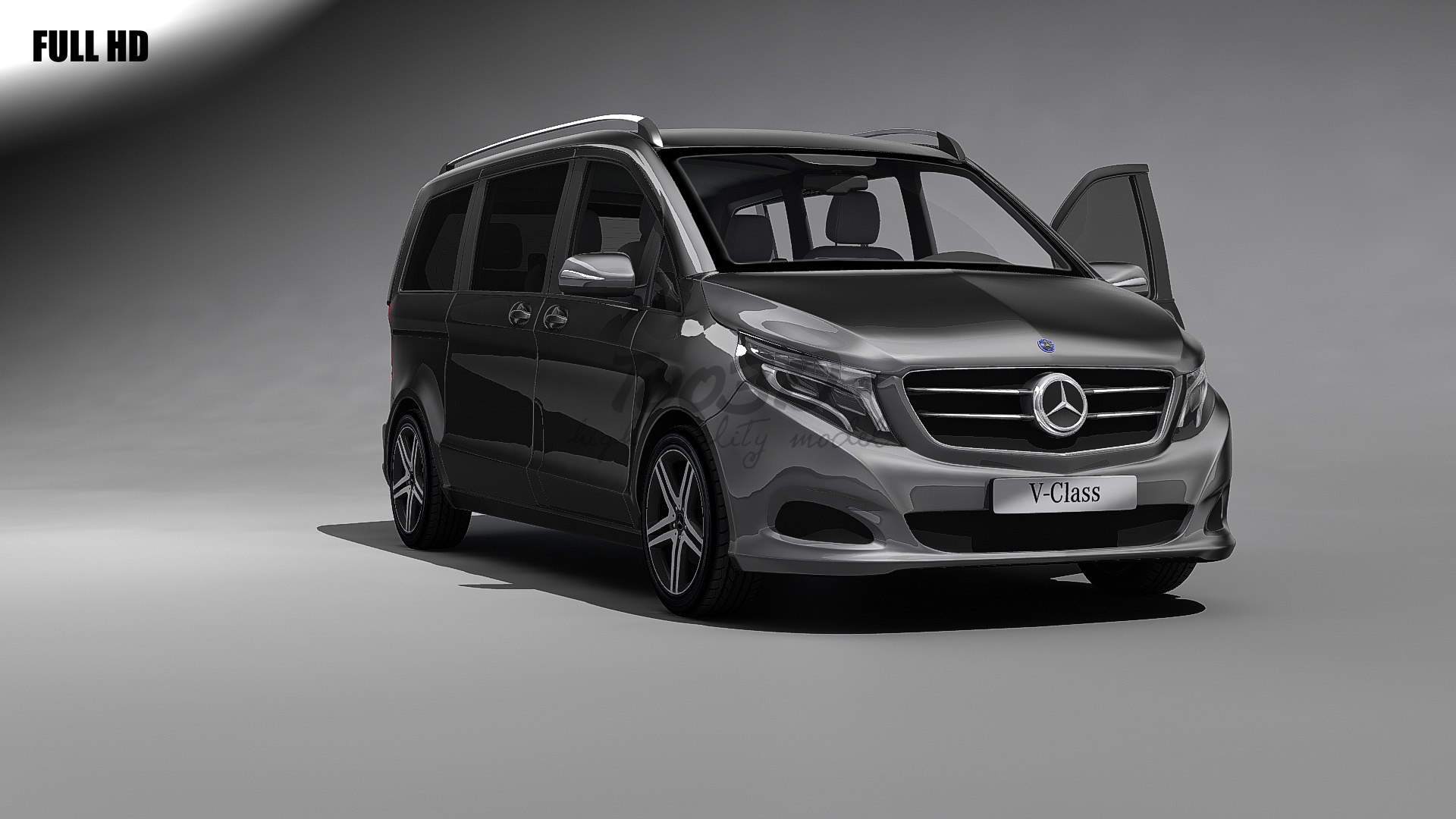 v class interior 3d c4d