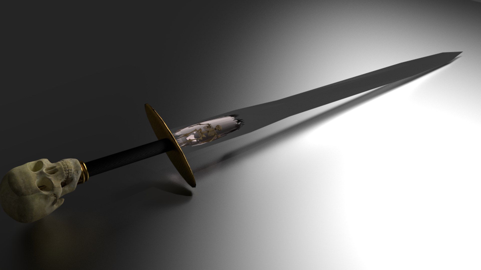 Sword Skulls 3d Model