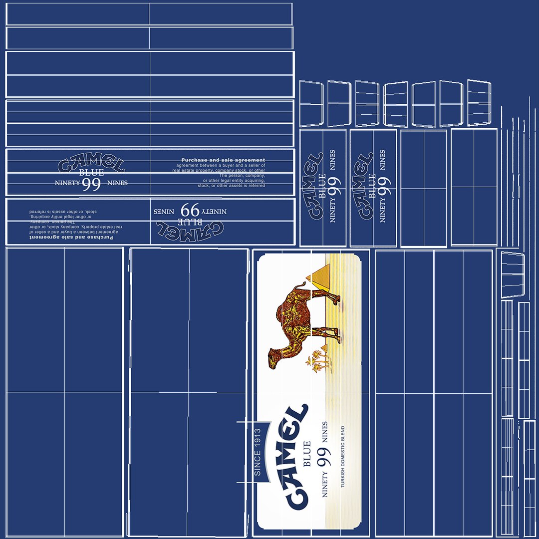 Carton Cigarettes Box Camel 3D - TurboSquid 1943620