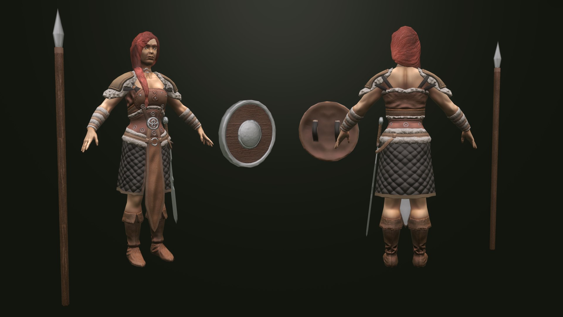Female Game Character 2.8 - Low Poly 3D Model - TurboSquid 2124262