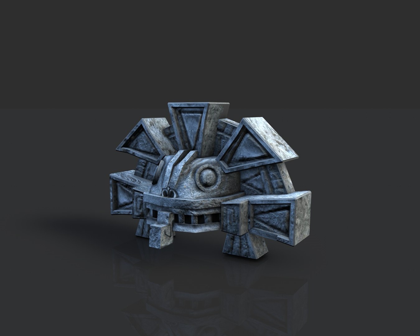 3D Model Aztec Serpent Head - TurboSquid 1371508