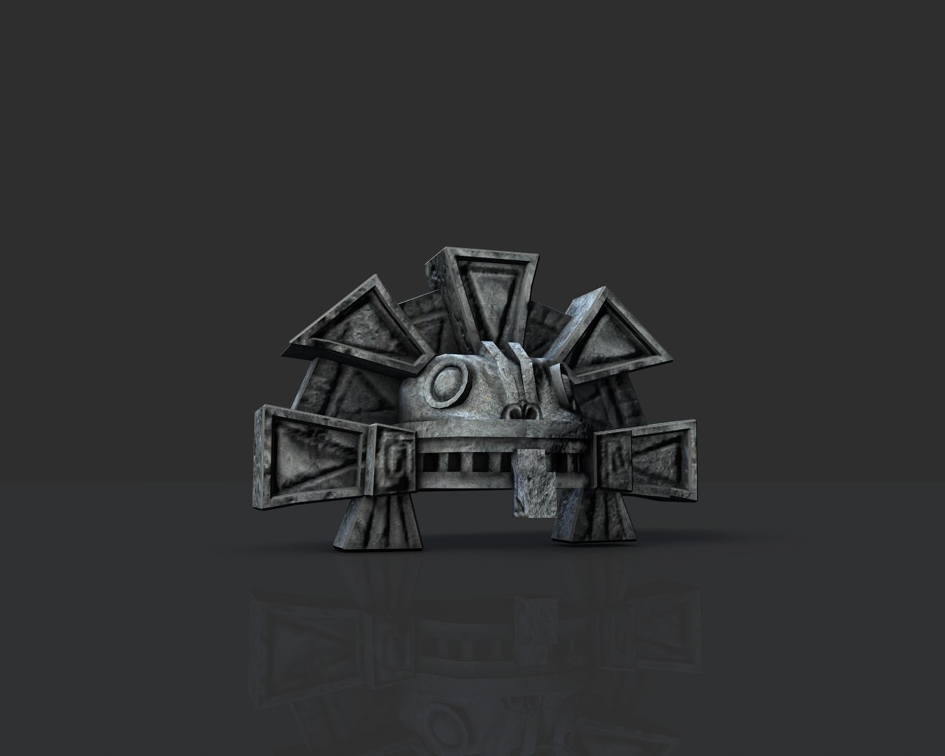 3D Model Aztec Serpent Head - TurboSquid 1371508