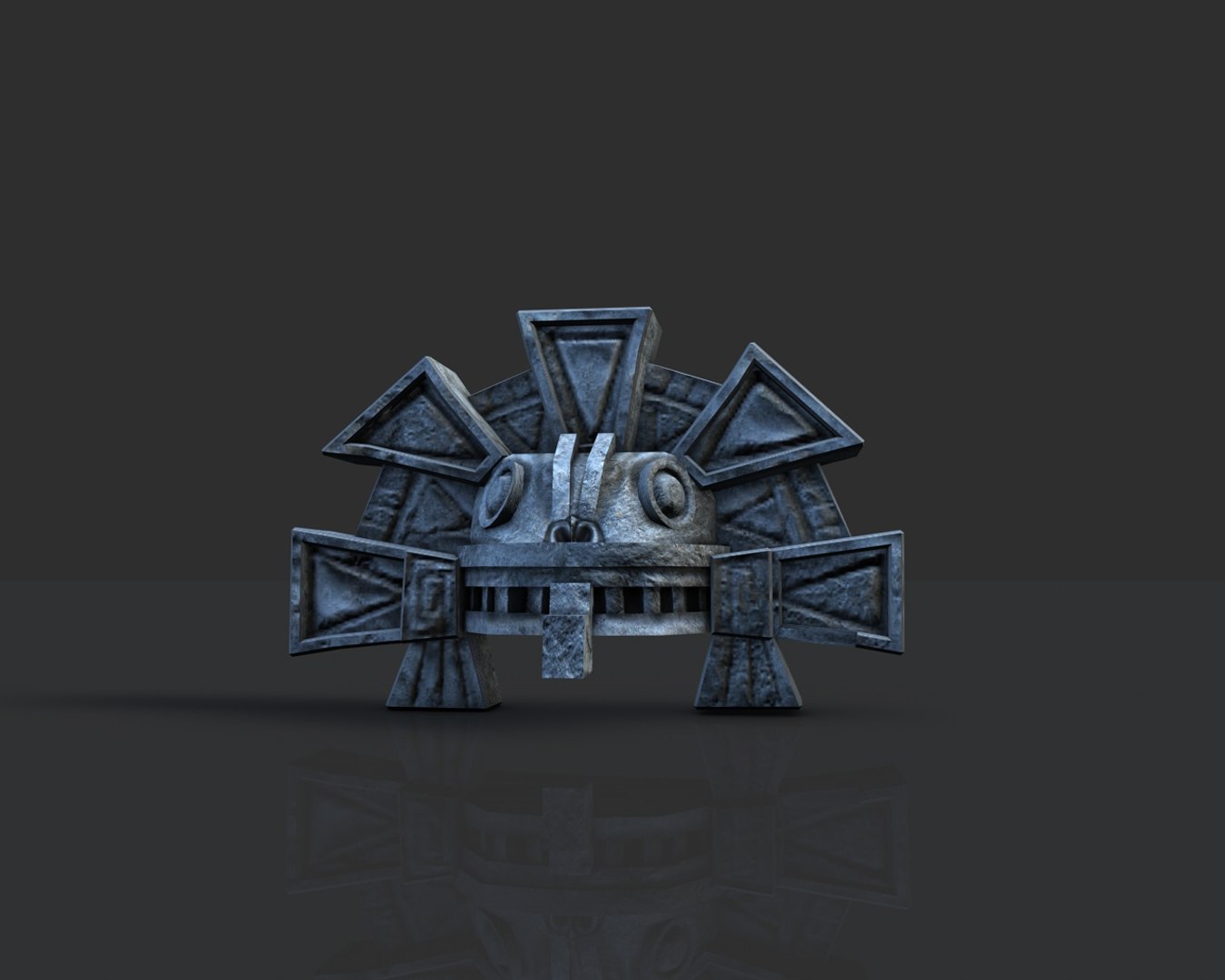 3D Model Aztec Serpent Head - TurboSquid 1371508