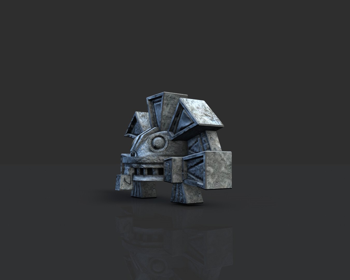 3D Model Aztec Serpent Head - TurboSquid 1371508