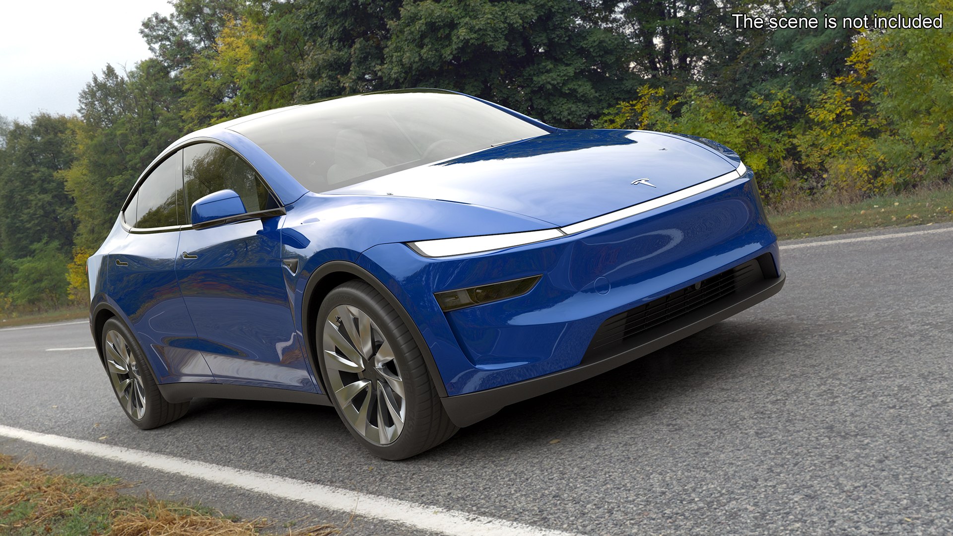 3D Blue Tesla Model Y Juniper 2025 Rigged Model - TurboSquid 2378804