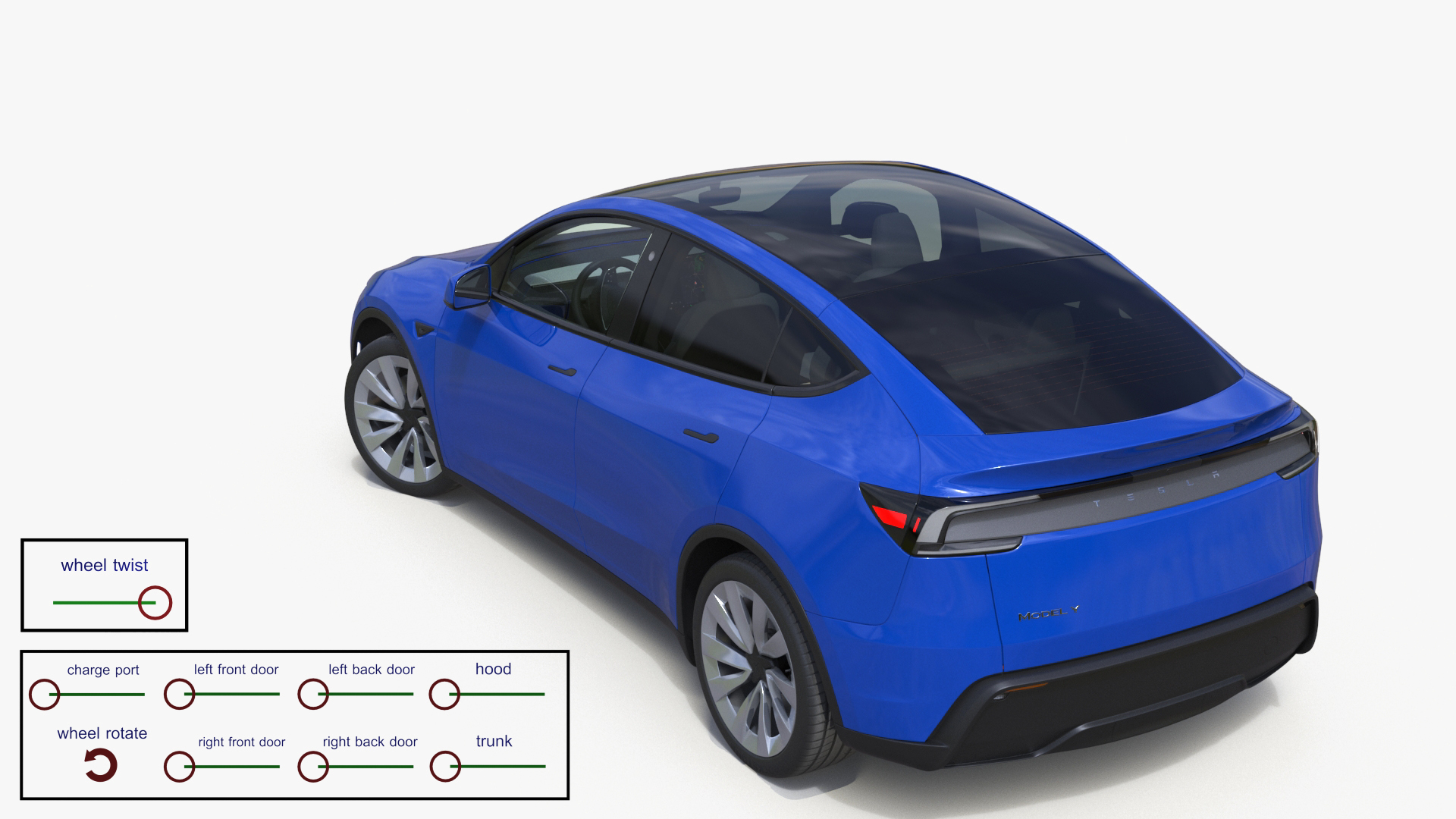 3D Blue Tesla Model Y Juniper 2025 Rigged Model - TurboSquid 2378804