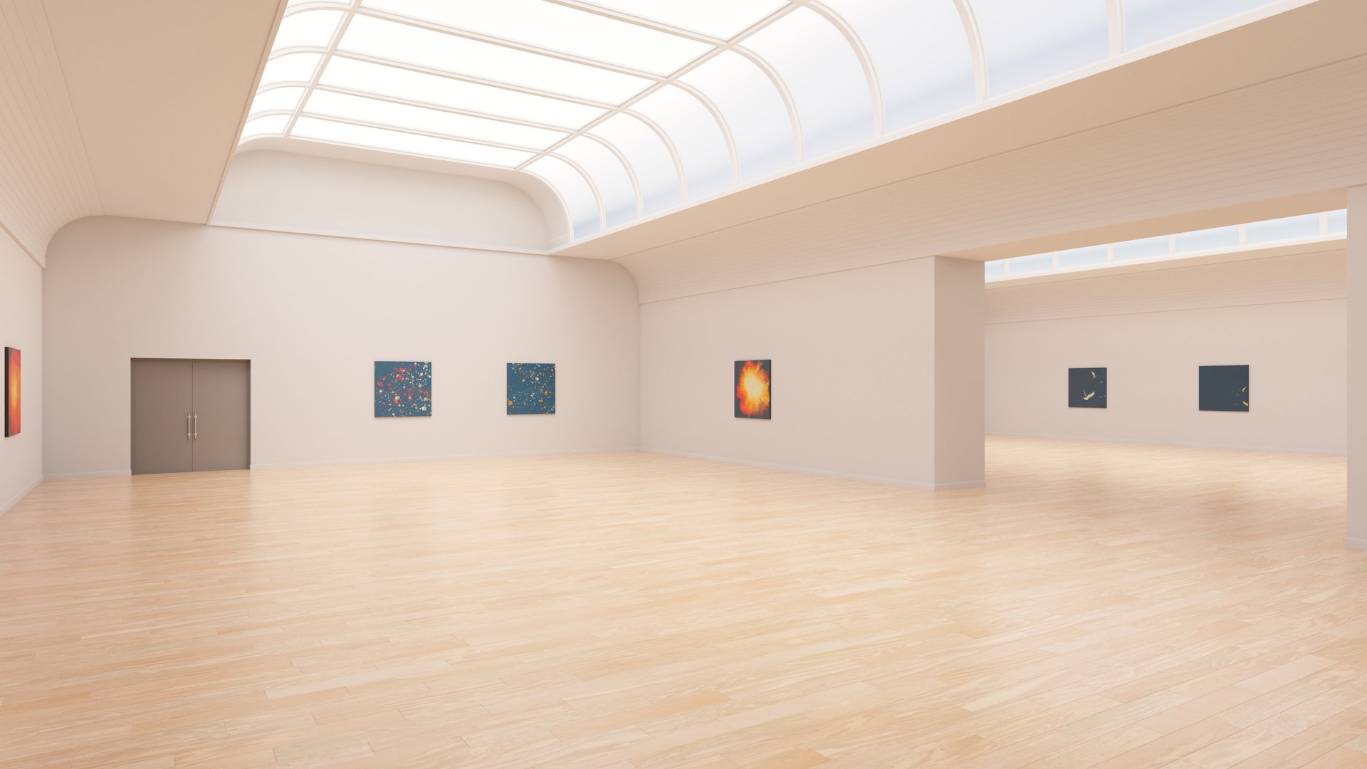 3D Art Museum Gallery Interior 24 - DAE Model - TurboSquid 1856664