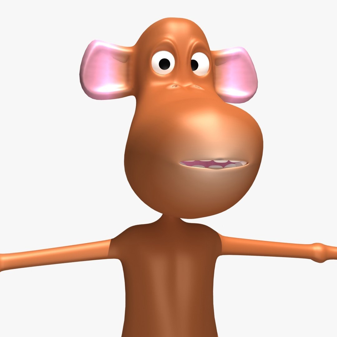 3dsmax Cartoon Monkey Rigged