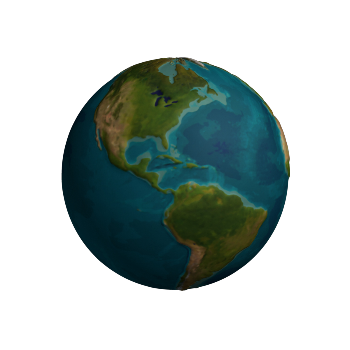 3d earth displacement model