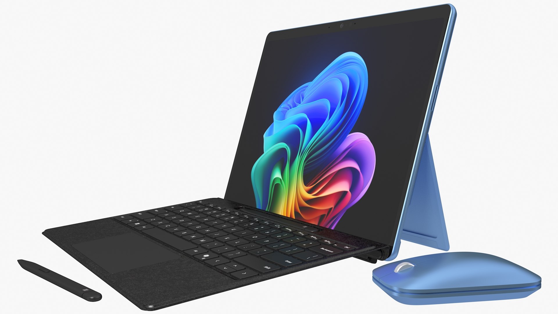 3D Microsoft Surface Pro 2024 11th Edition Sapphire Rigged Animated ...