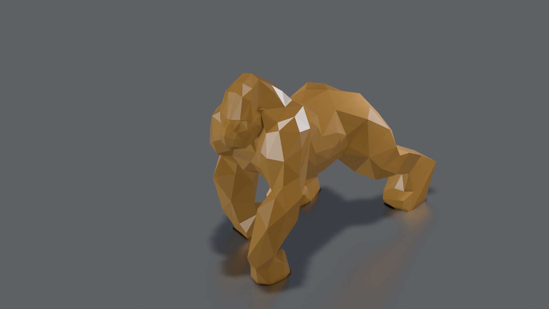 3D mojo kong polygonal sculpture model - TurboSquid 2174450